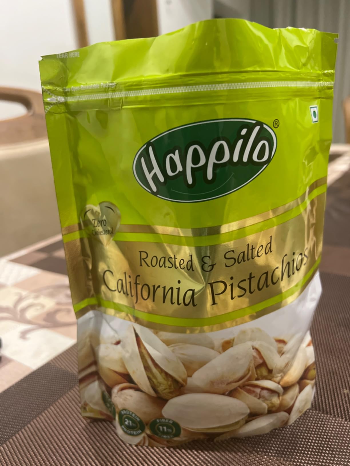 Happilo Premium Californian Roasted and Salted Pistachios, 200 g, Pack ...