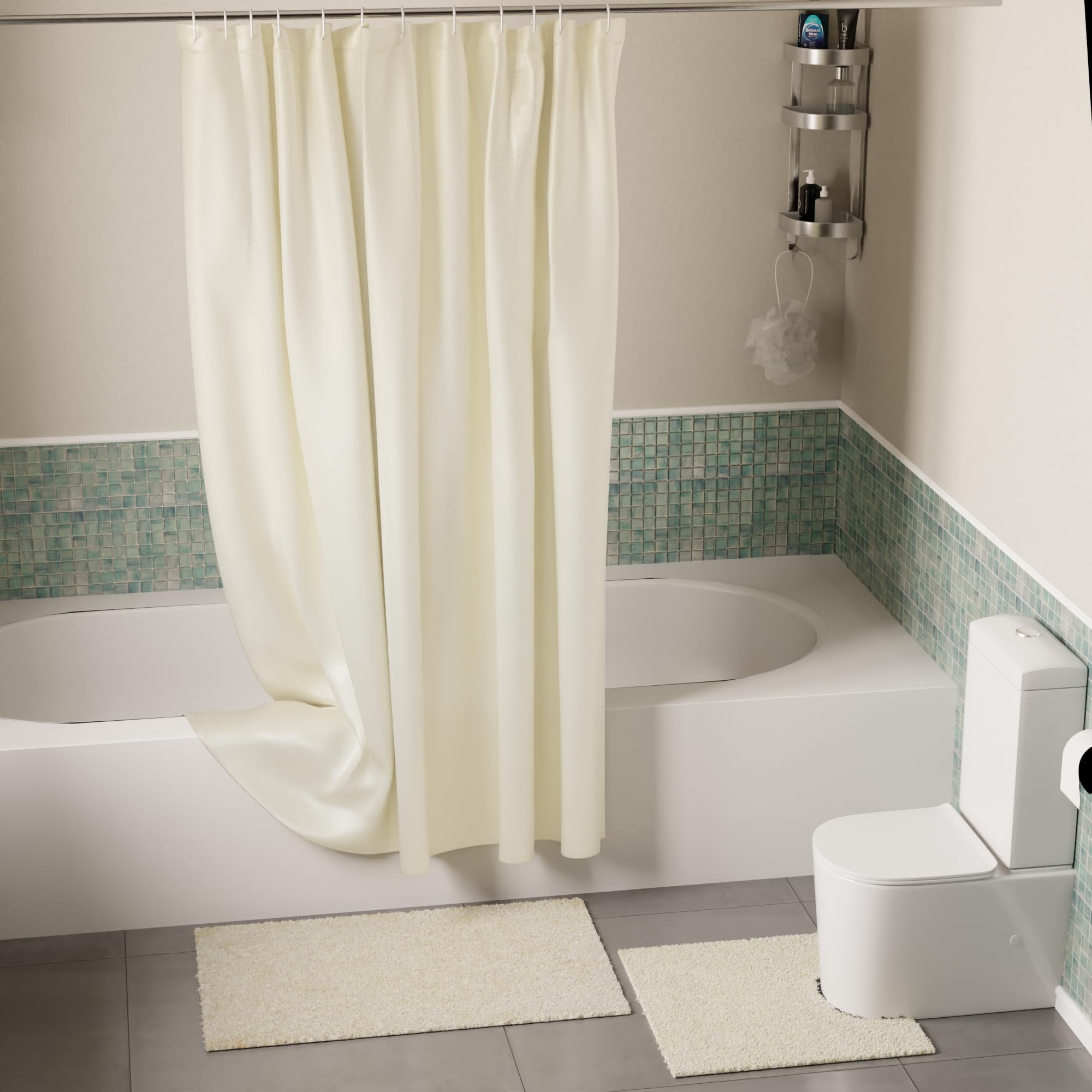 Encasa XO Bathroom Combo | Waterproof Shower Curtain 7 ft - (183x213 cm ...