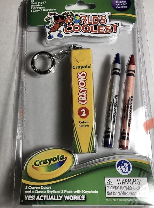 Amazon.com: World's Coolest Crayola Crayon Box Keychain : Toys & Games