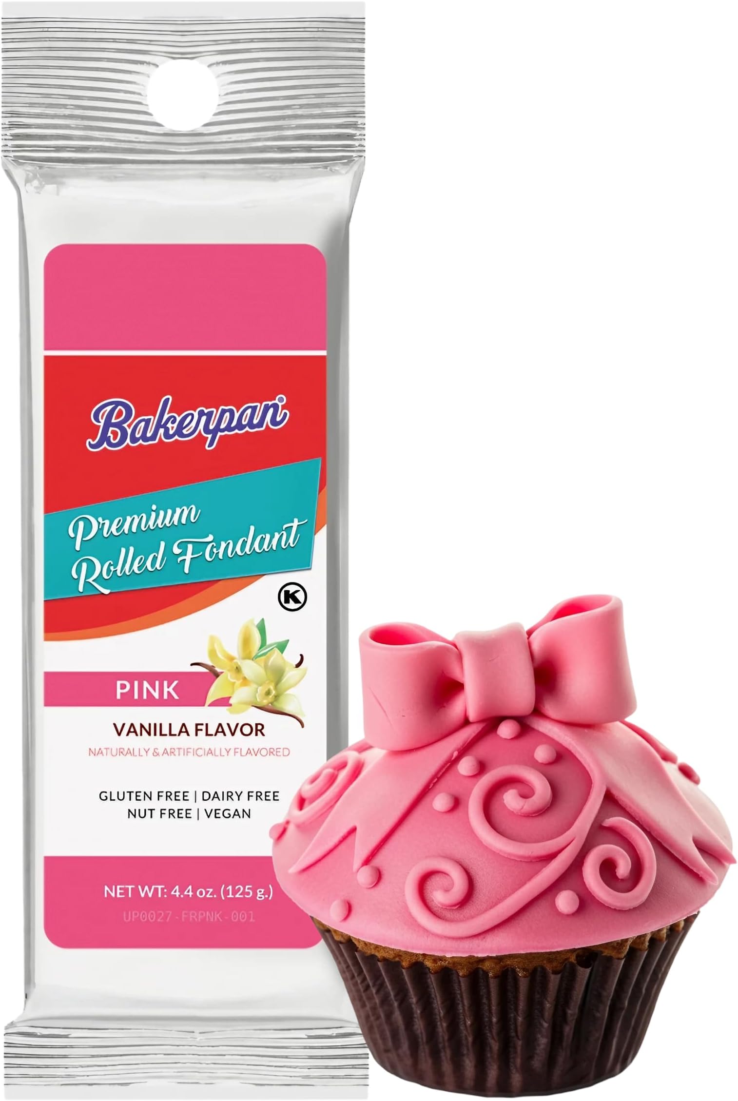 Amazon.com: Bakerpan Premium Rolled Pink Fondant for Cake Decorating ...