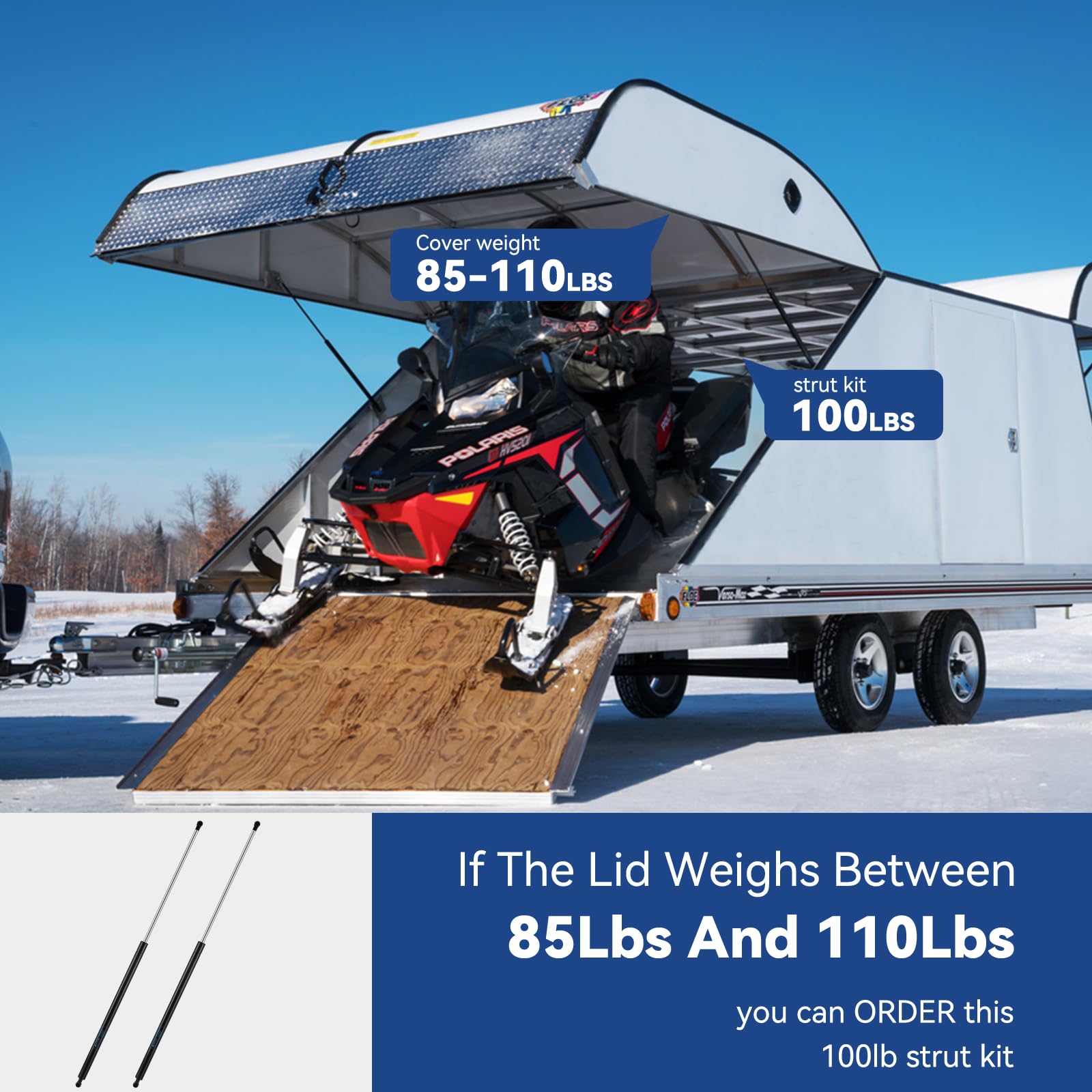 ARANA 44 inch 100Lb Gas Struts Spring Shock with 13 MM Ball Socket 44 ...