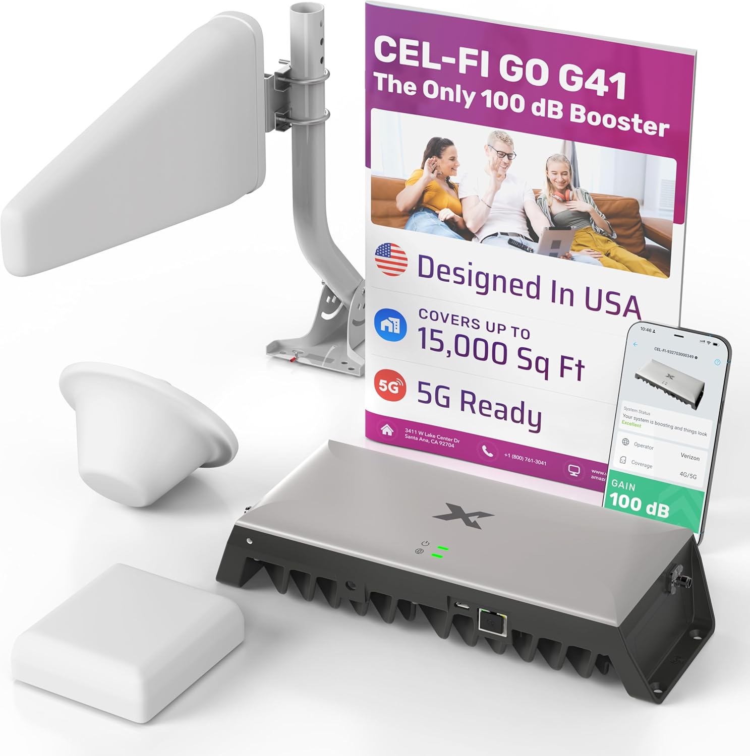 Amazon.com: CEL-FI GO G41 | Cell Phone Booster for Home | 4G, 5G, AT&T ...