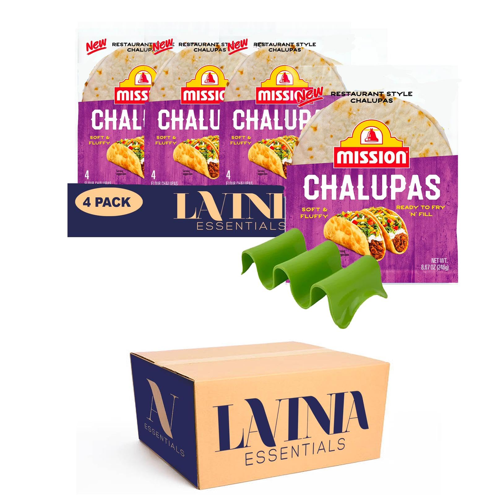 Amazon.com: Mission Foods Mission 4-Pack of Chalupas Flour Tortillas ...