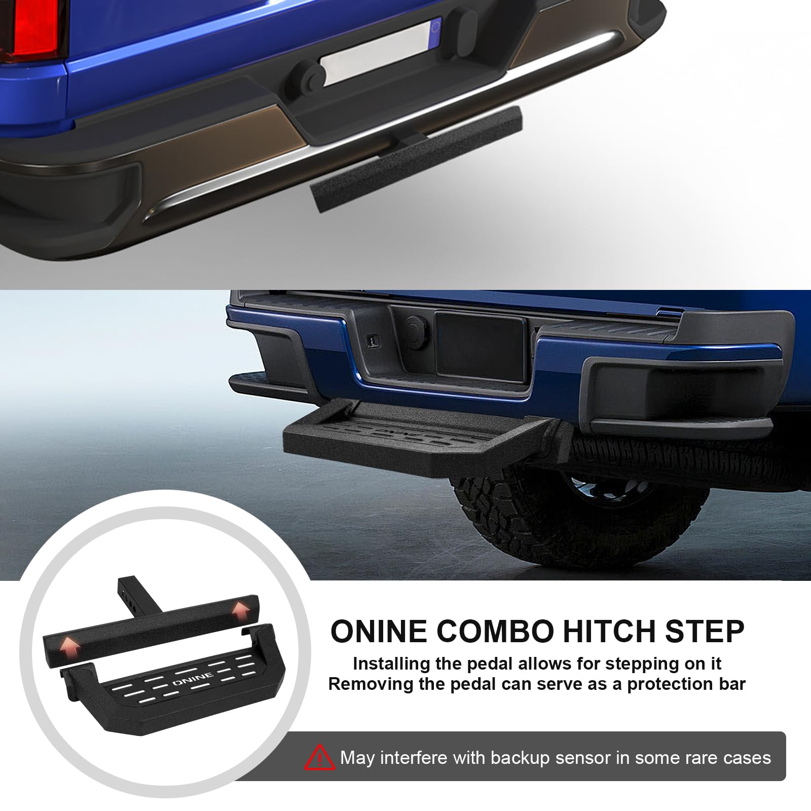 Snapklik.com : ONINE Combo Hitch Step For 2 Inch Receivers, Heavy Duty ...