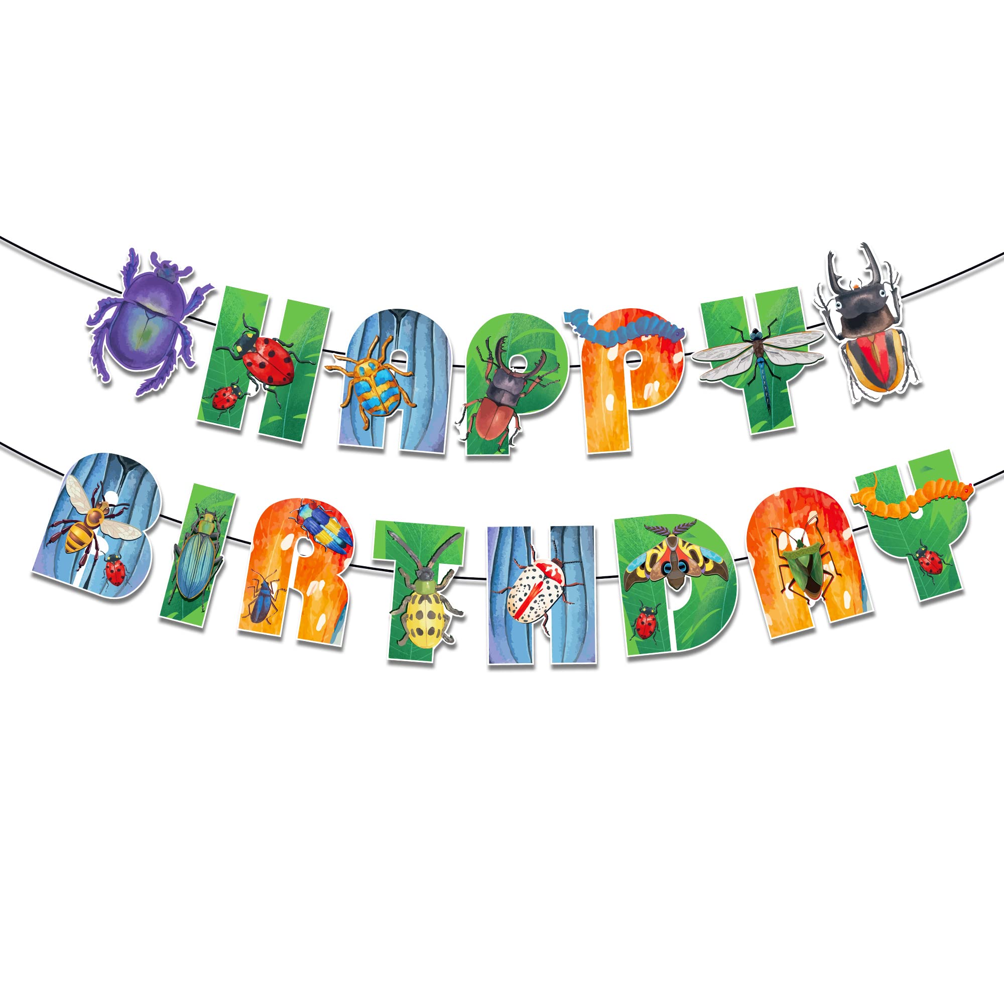 Amazon.com: Spring Bugs Party Banner Bug Party Supplies and Decorations ...