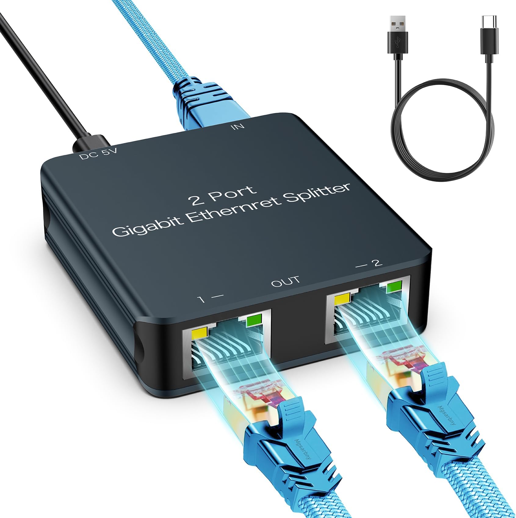 Amazon.com: High Speed Ethernet Splitter 1 to 2, Internet Splitter ...