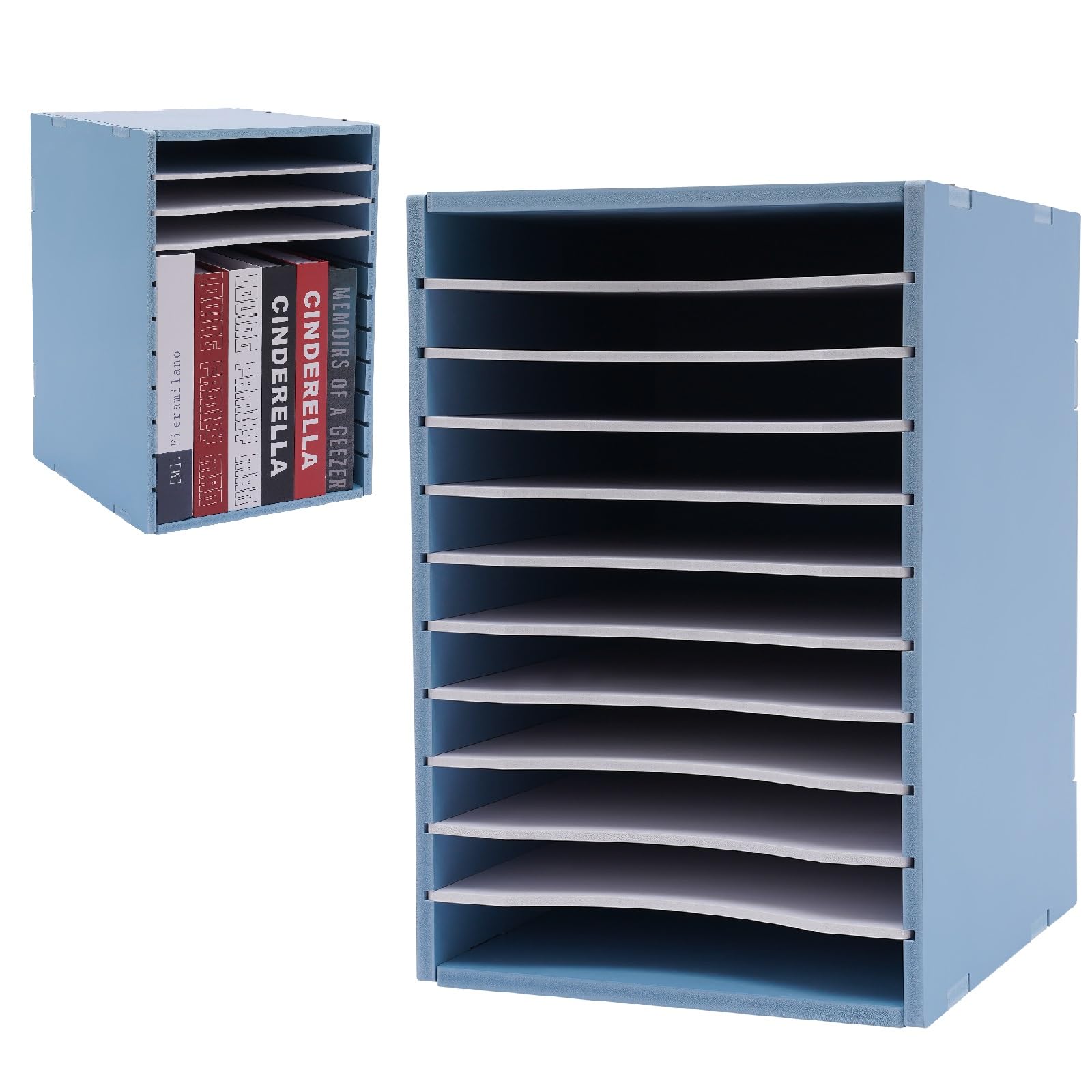 Amazon.com: Vertical Desktop Sorter 11 Slots, Construction Paper ...