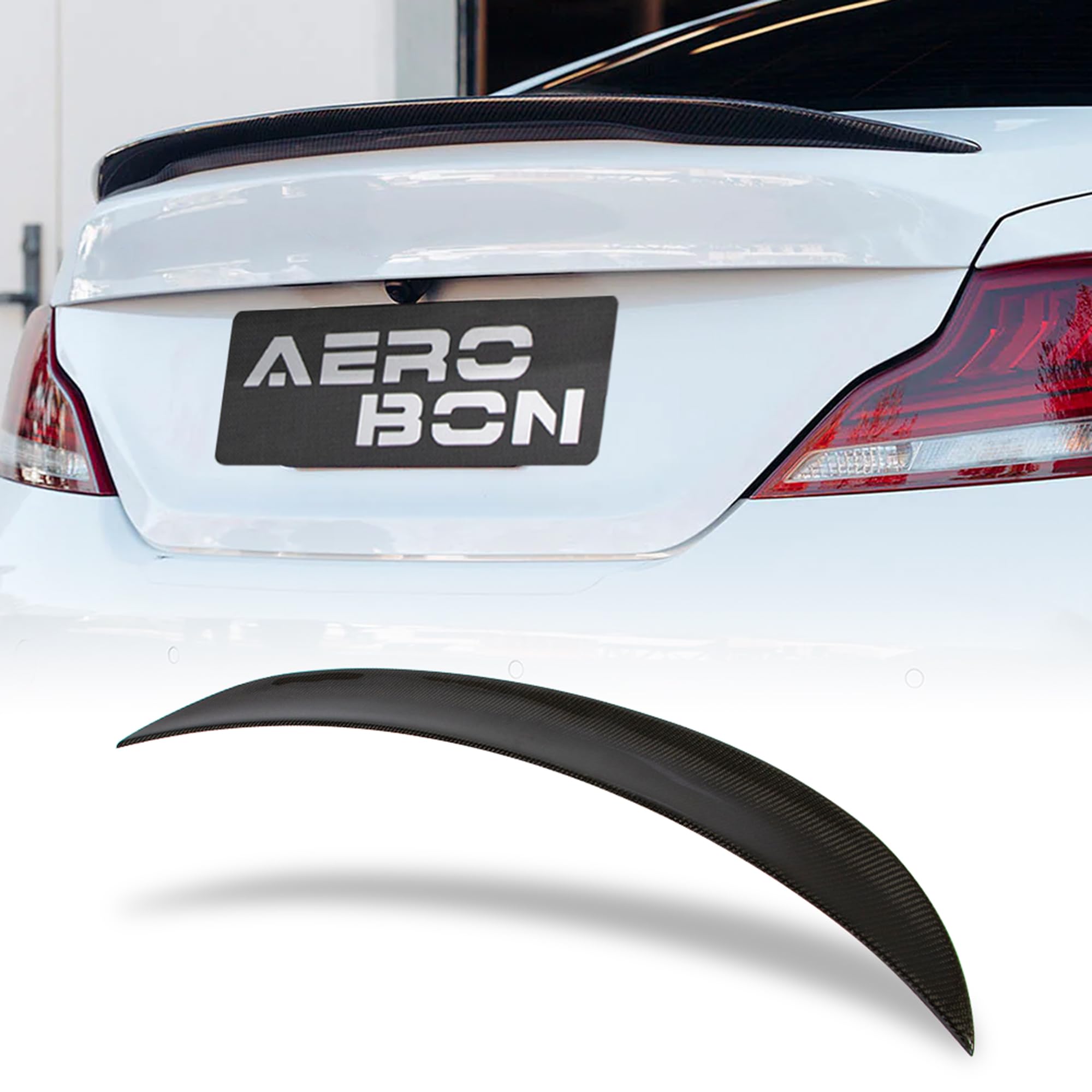 Amazon.com: AeroBon Real Carbon Fiber Trunk Spoiler Compatible with ...