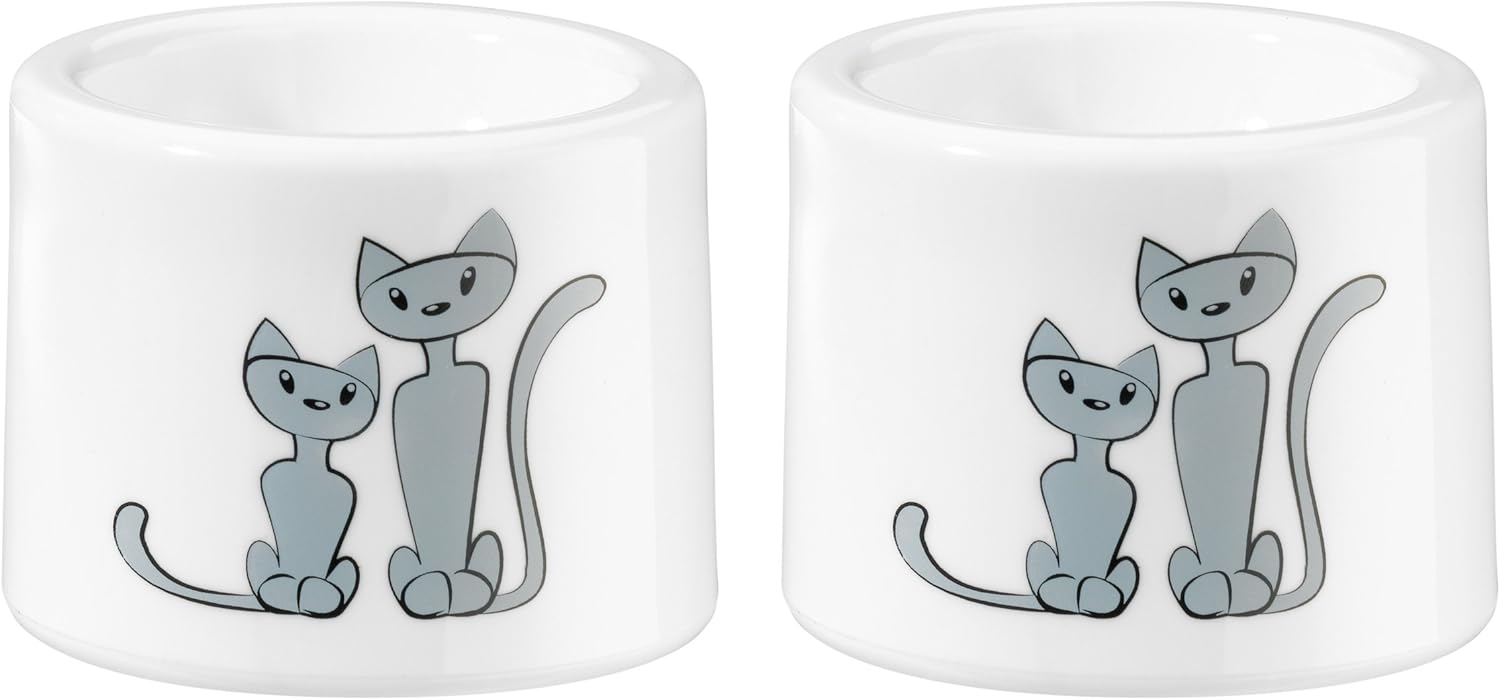 Amazon.com: Koziol I Miaou Egg Cup With Print, Cotton White : Home ...