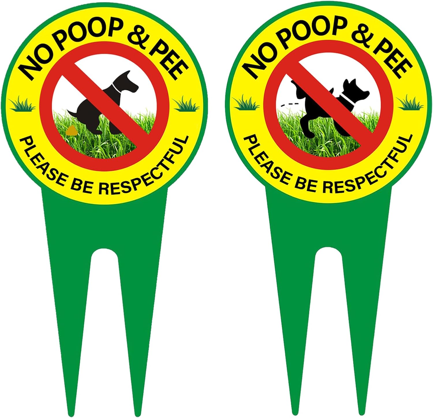 Amazon.com : XIAOKAIYAN No Pooping and Peeing Dog Signs for Yard 2-Pack ...