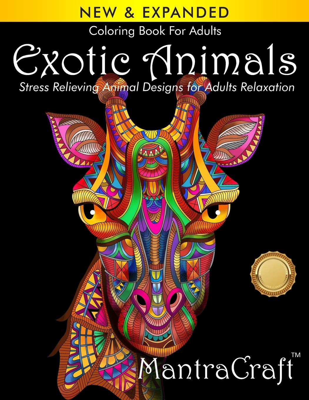 Amazon.com: Coloring Book For Adults: Exotic Animals: Stress Relieving ...