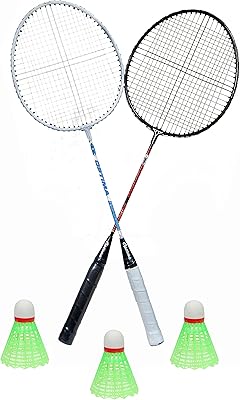 Buy OPTIMA Badminton Set ( 2 Badminton Rackets + 3 Pieces Feather ...