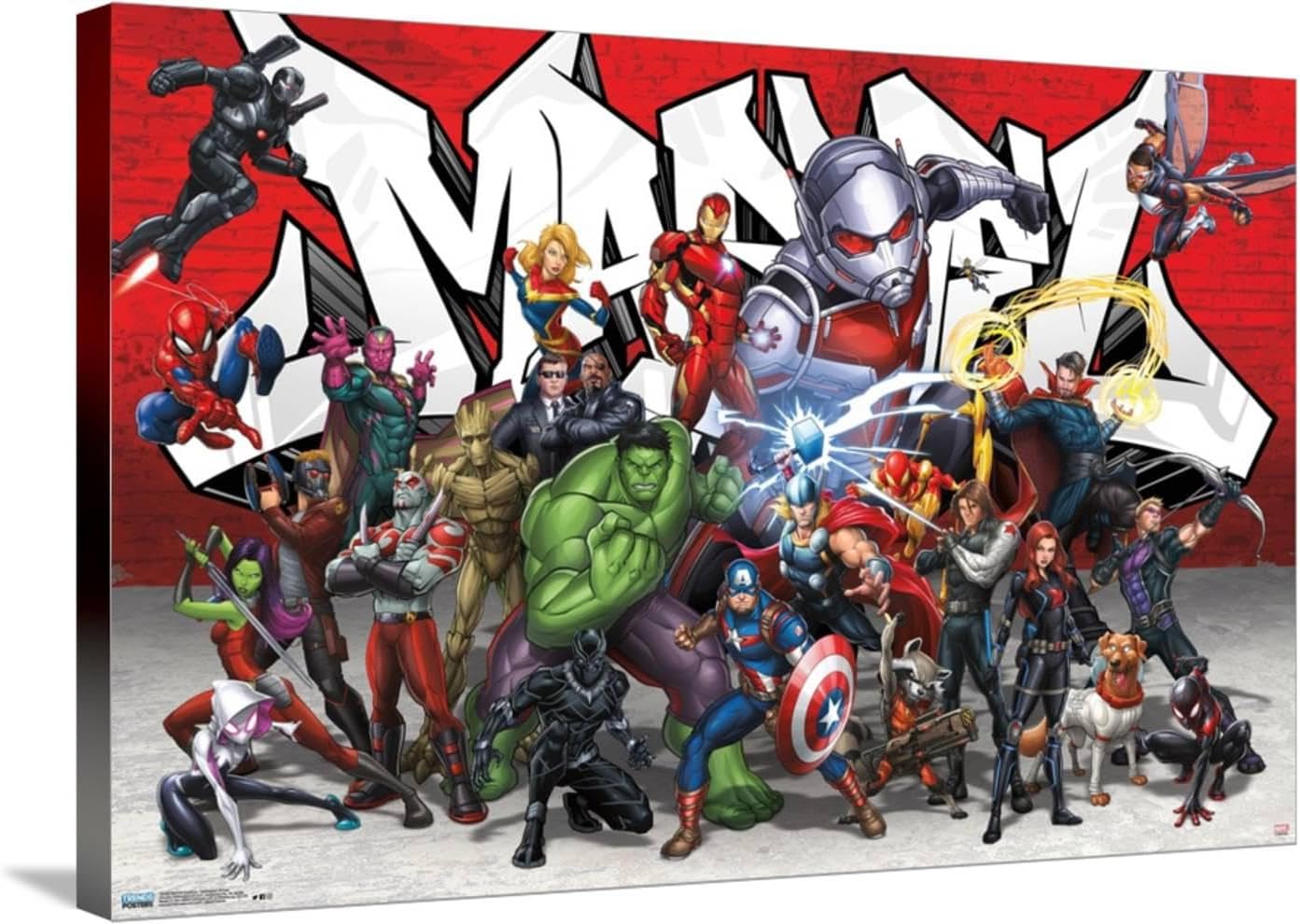Amazon.com: Trends International Marvel Comics Animated Group Canvas ...