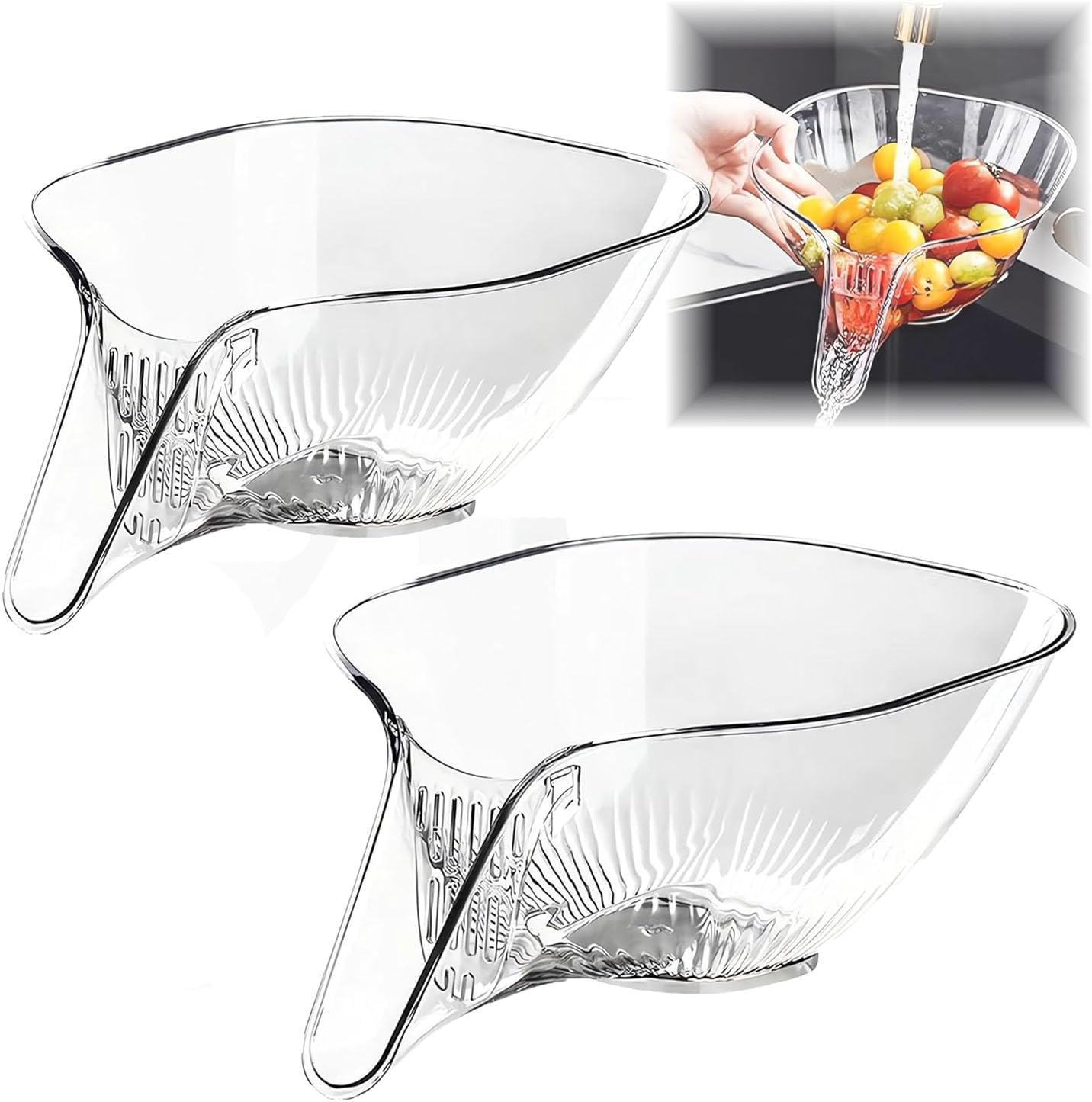 Amazon.com: Drainage Basket Funnel, Multi-Functional Drain Basket, New ...