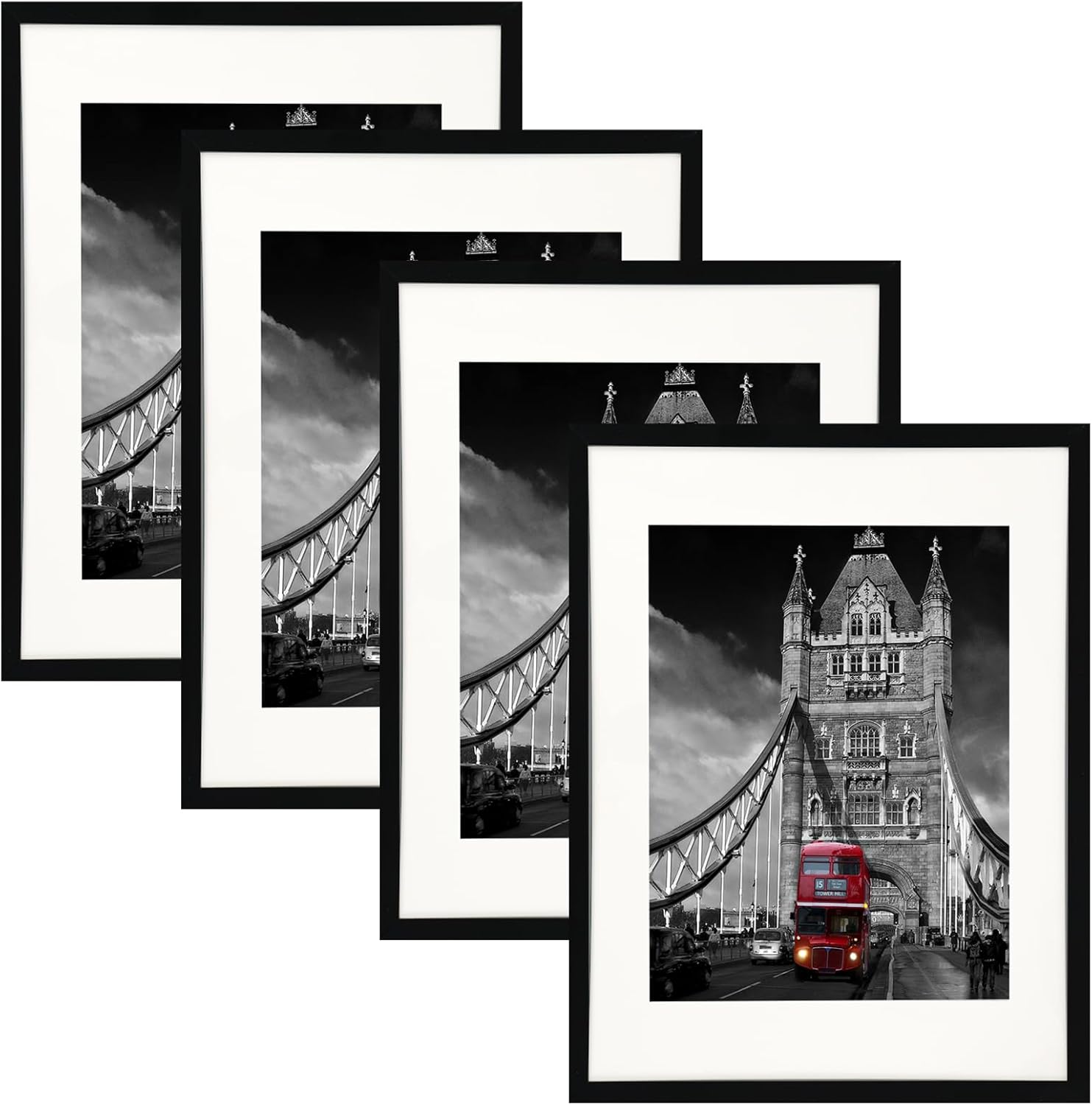 Amazon.com - Fixwal 11x14 Black Picture Frame Set of 4, Display 8 x 10 ...