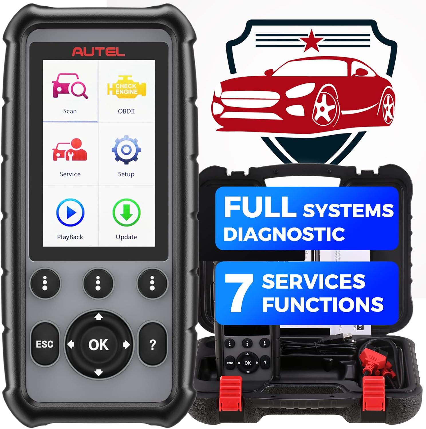 Autel OBD2 Scanner MaxiDiag MD806 Pro Code Reader, Full System Scan ...