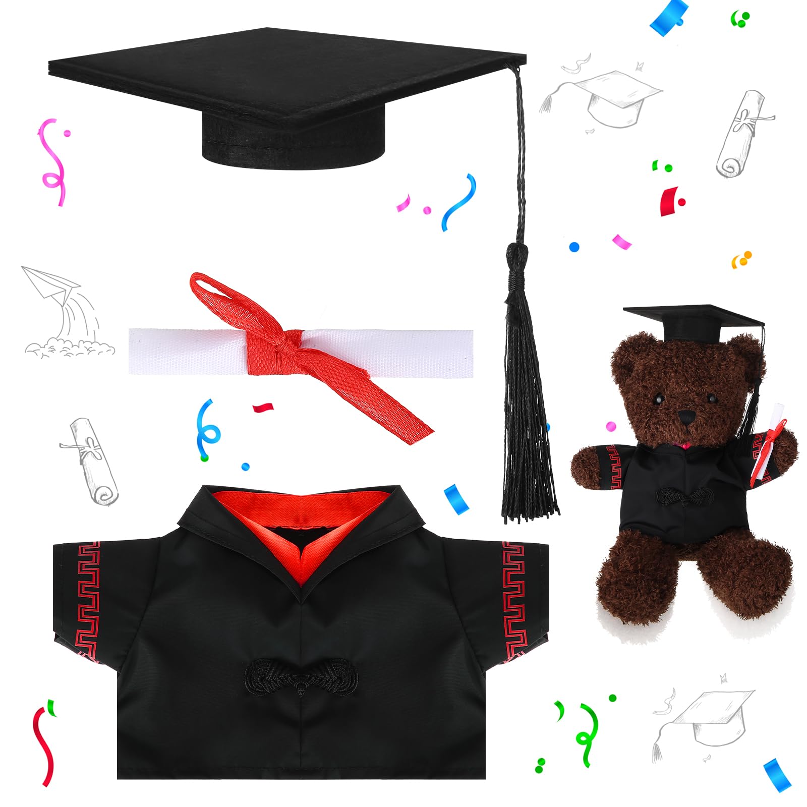 Snapklik.com : Roshtia Graduation Bear Clothes Graduation Cap And Gown ...