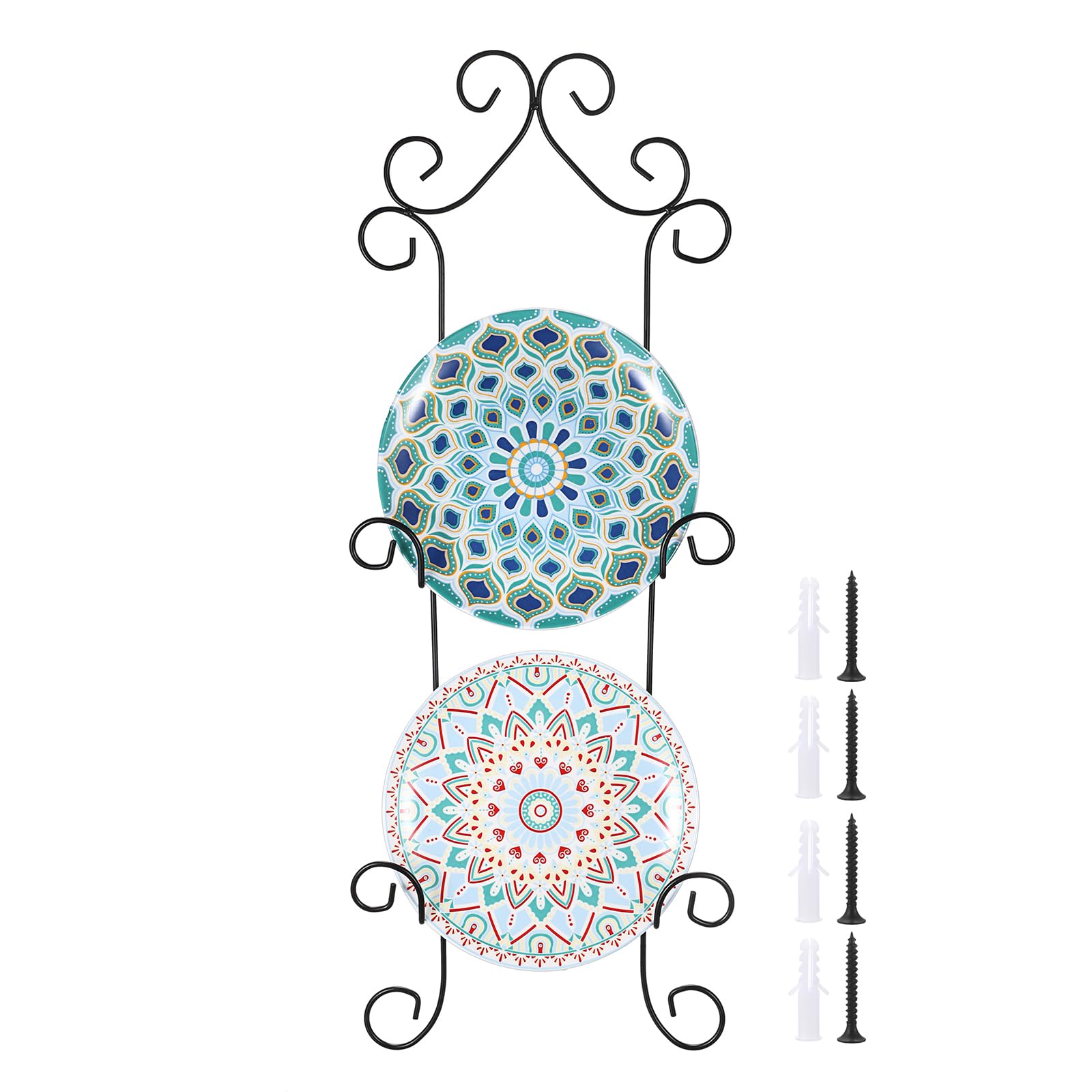 Amazon.com: Kokone Plate Hangers for Wall,Metal Plate Rack for Wall,2 ...