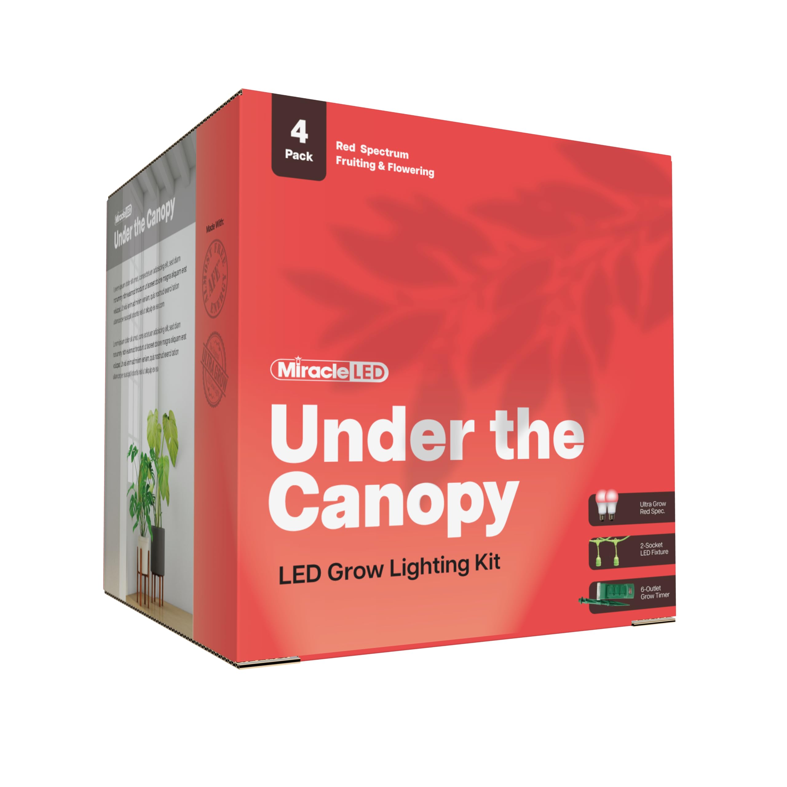 Miracle LED Under The Canopy Indoor Grow Light Kit - Double Plant Yield - Ultra Grow Red ...