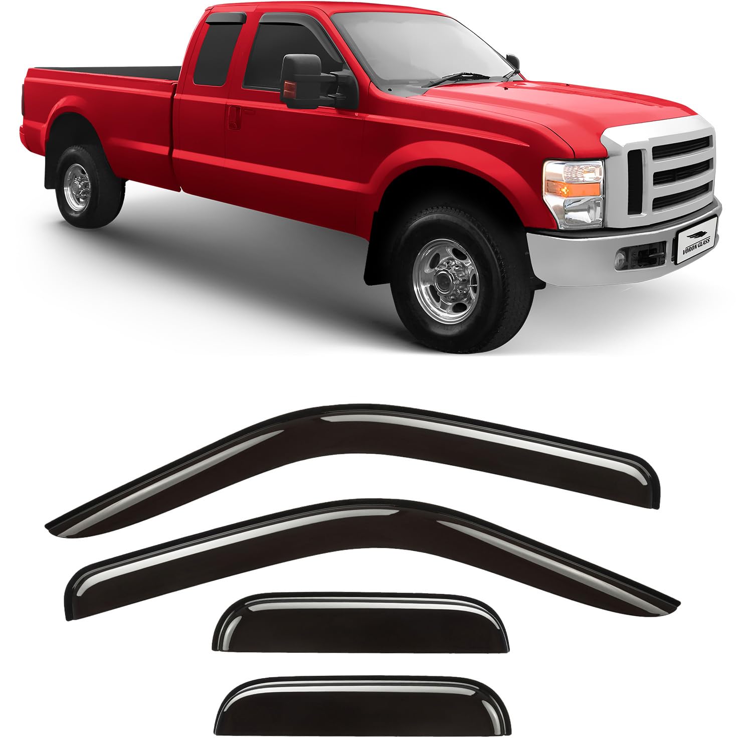 Amazon.com: Voron Glass Tape-on Extra Durable Rain Guards for Trucks ...