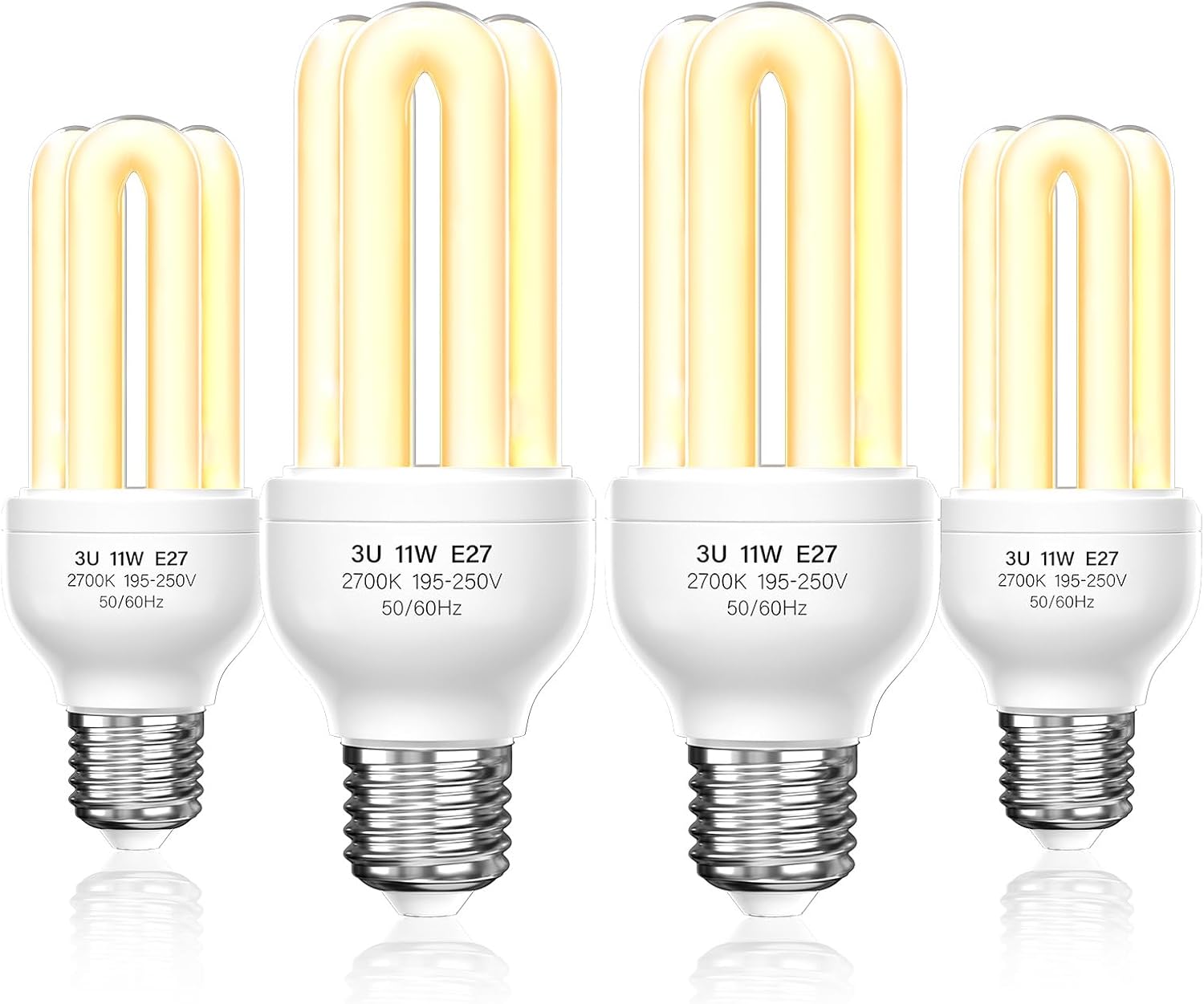 Lustaled Energy Saving Light Bulbs Screw in, 11W E27 Screw Bulb Warm ...