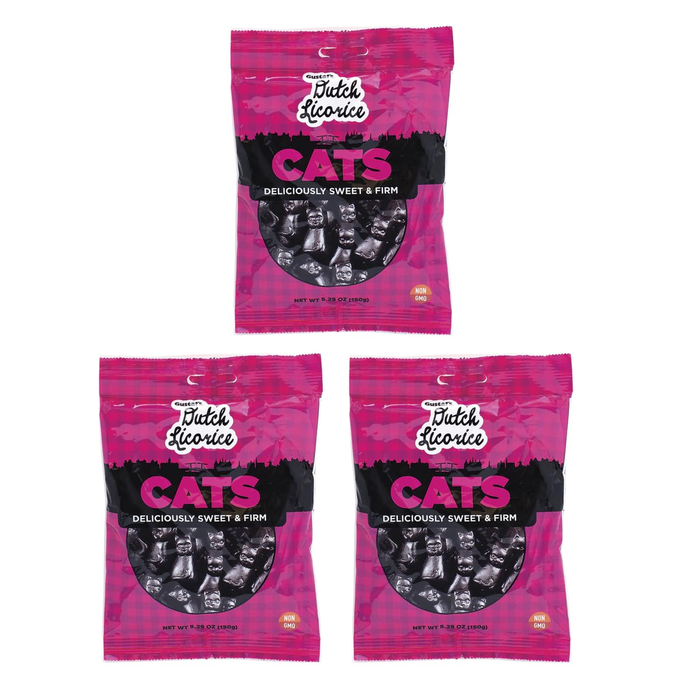 Amazon.com : Licorice Cats Pack of 3 (5.29 oz Bag) Unique Cat-Shaped ...