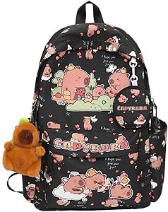 Amazon.com | Capybara Backpack with Pendent Capibara Bag Capivara ...
