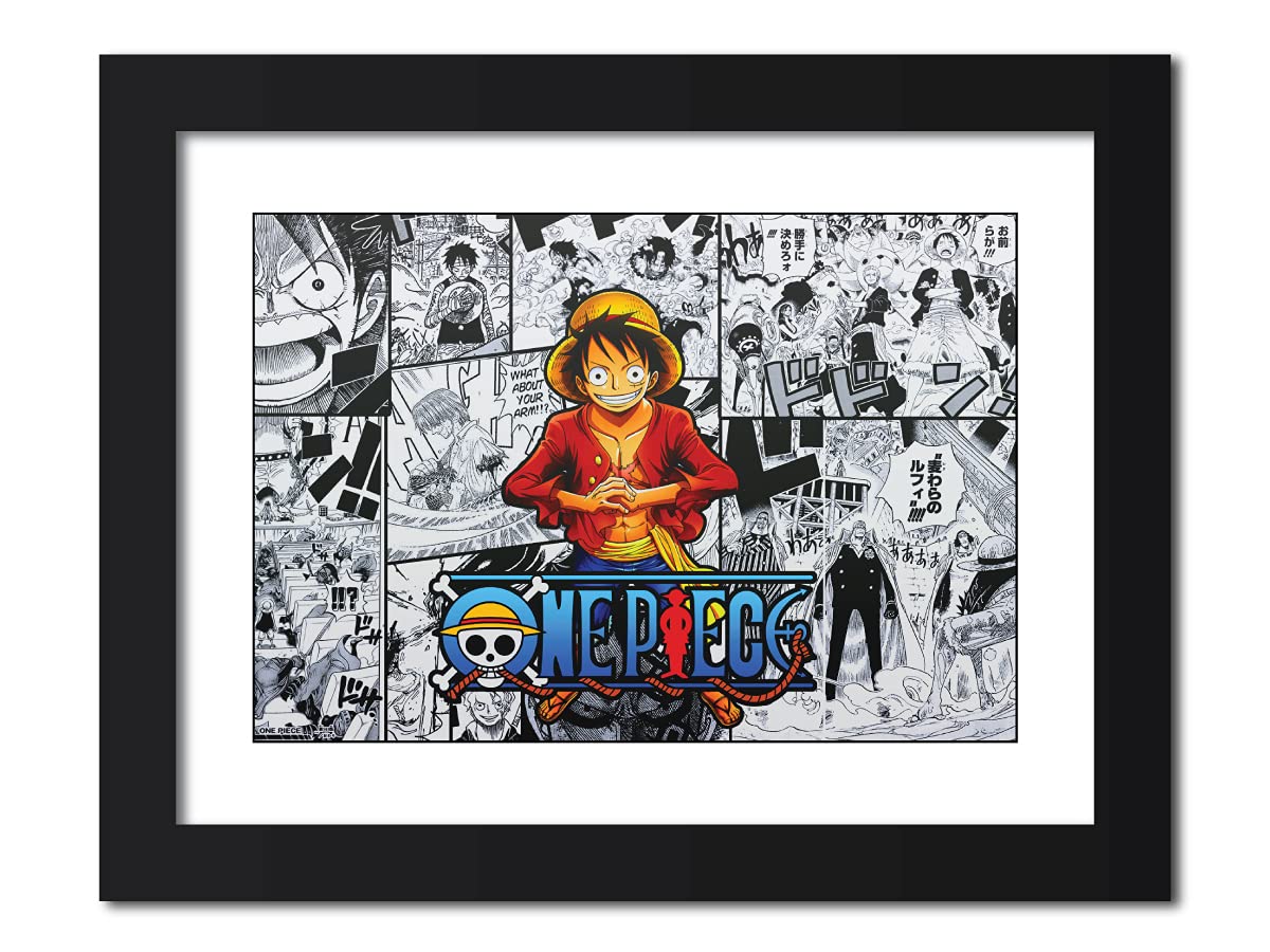 Buy TenorArts Luffy One Piece Anime Laminated Framed Paintings with ...