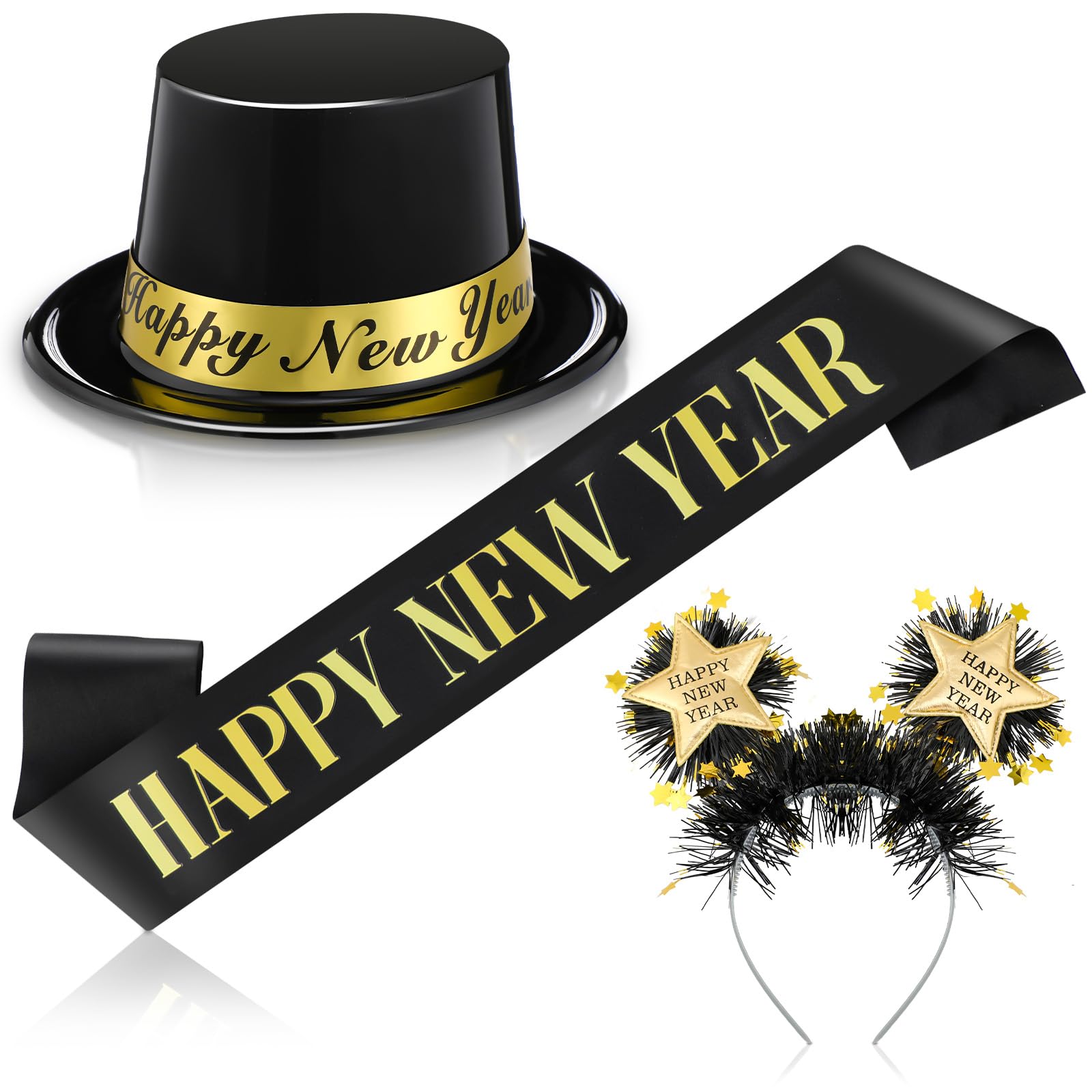 Amazon.com: Coume 3 Pcs 2025 New Year's Eve Party Supplies New Year ...