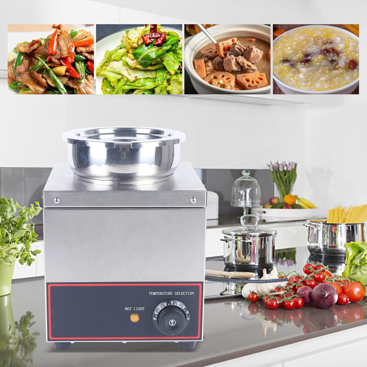Amazon.com: Commercial Food Warmer,110V 150W Electric Sauce Warmer ...