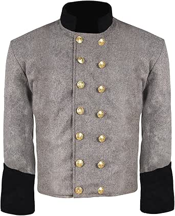 Civil War US Officer's Men Grey Wool Shell Jacket|Double Breasted at ...