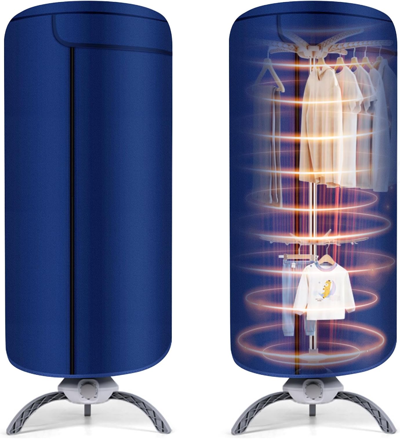 ConBlom Electric Clothes Dryer, 900W Heated Clothes Airer Drying Pod ...