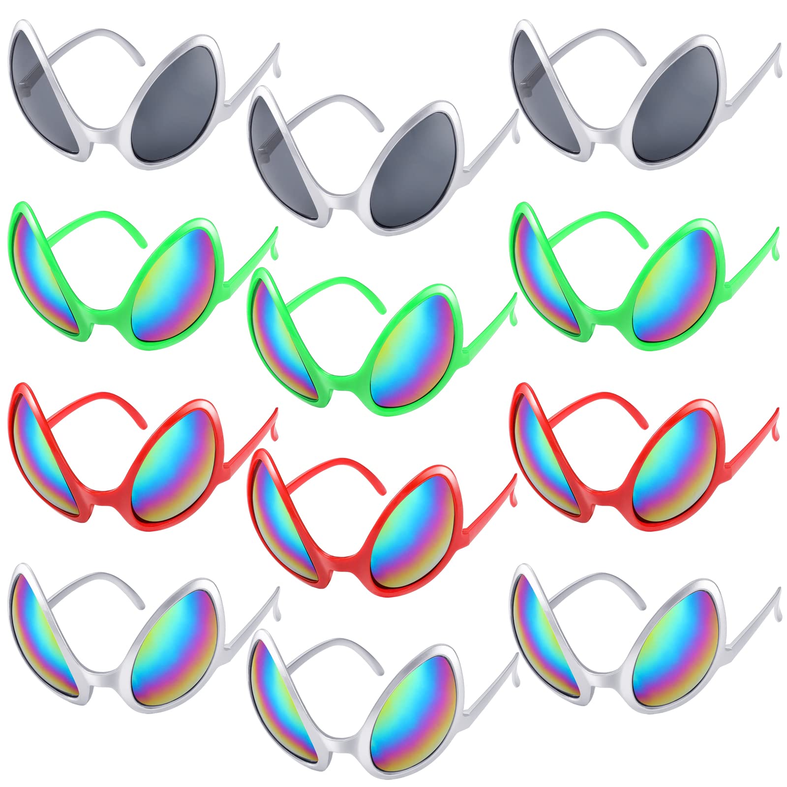 Amazon.com: Bencailor 12 Pack Alien Glasses with Lenses Funny Glasses ...