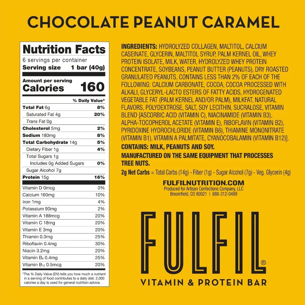 Snapklik.com : Protein Snack Bars, 6 Chocolate Peanut And Caramel & 6 ...