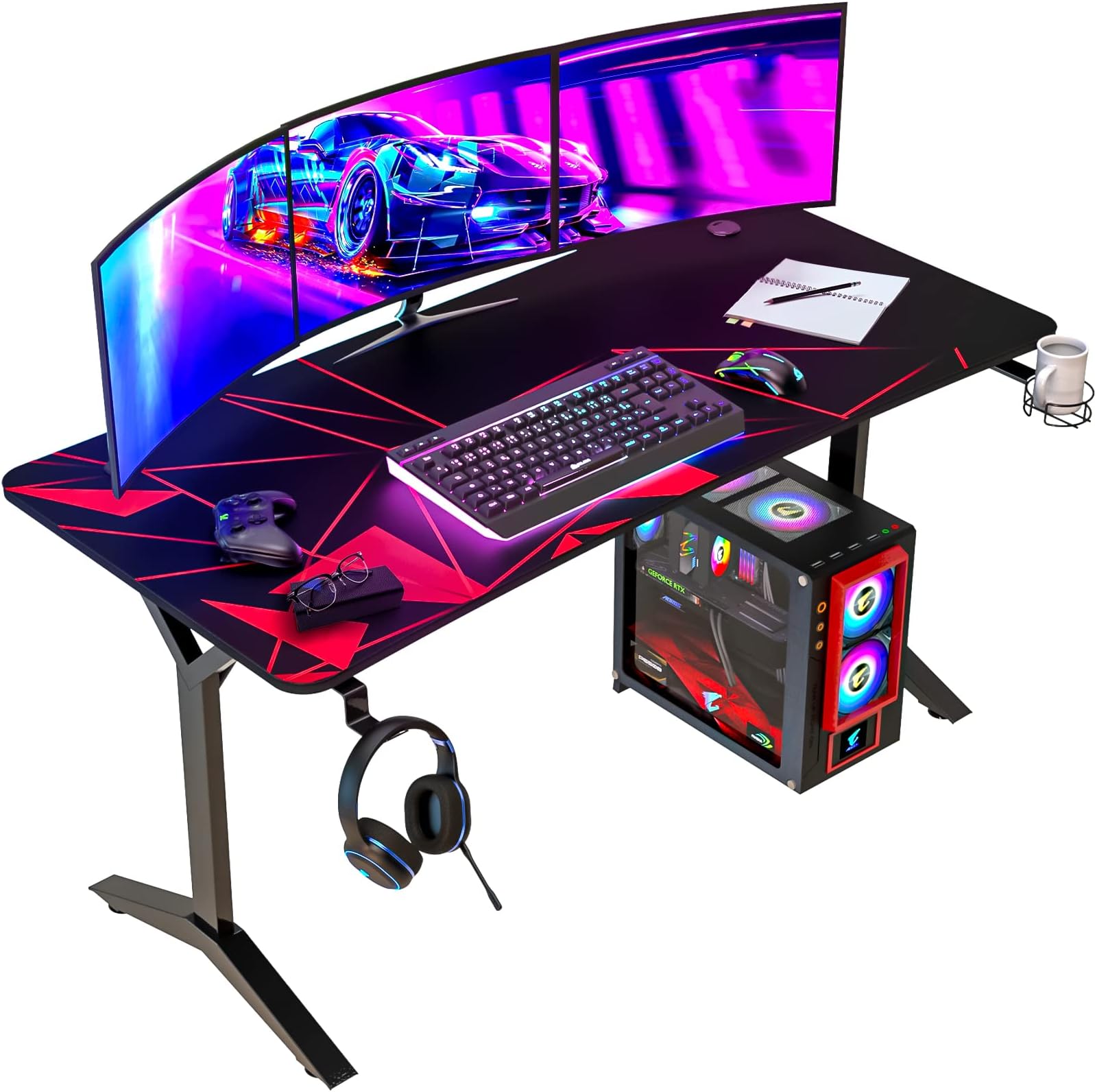 KLIM New Version K152 Gaming Desk - 152cm Gaming Table with Full Desk ...