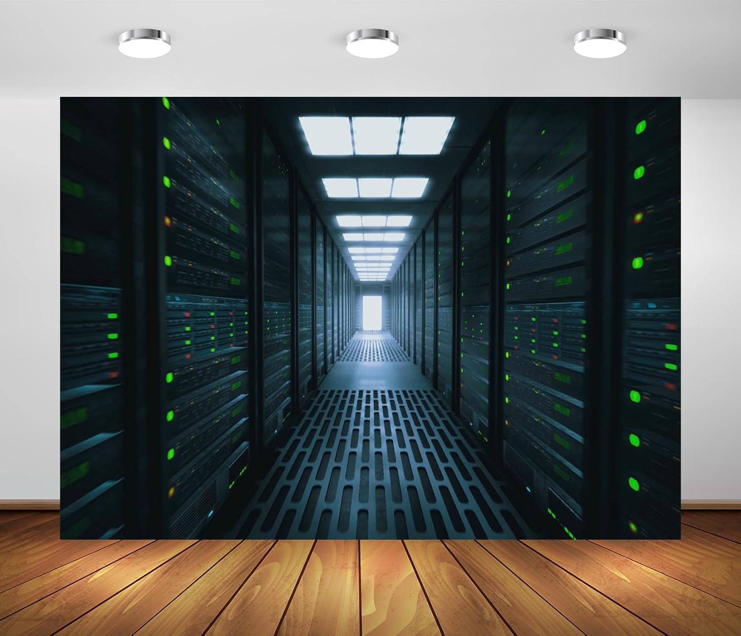 Amazon.com : BELECO 7x5ft Fabric Punk Backdrop Electronic Server Room ...