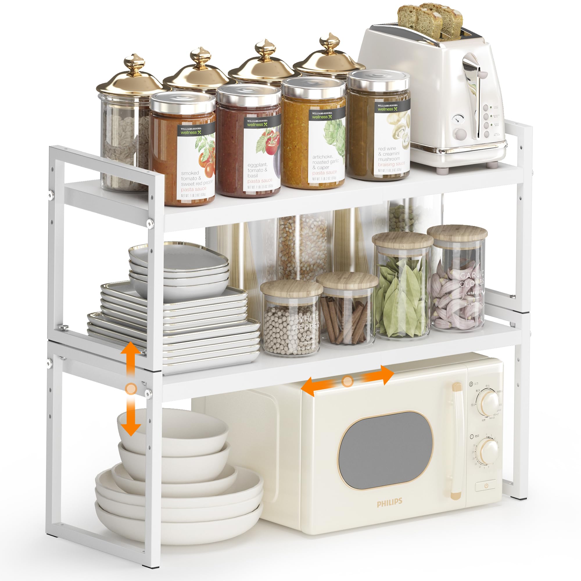 Amazon.com: DOLALIKE Expandable Kitchen Countertop Organizer, Stackable ...