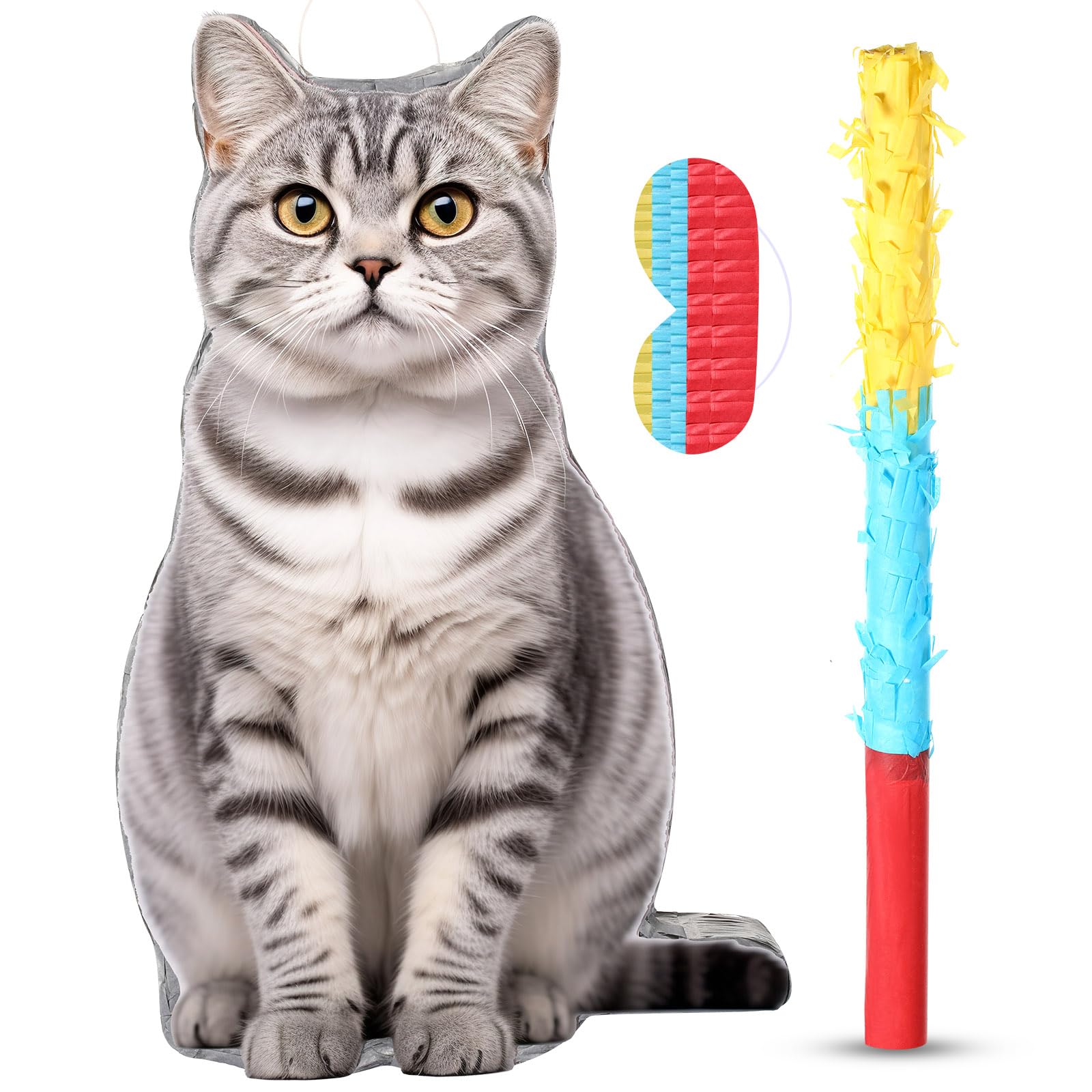Amazon.com: Sotiff Cat Piñata Cat Party Piñata Set Include Cat Theme ...