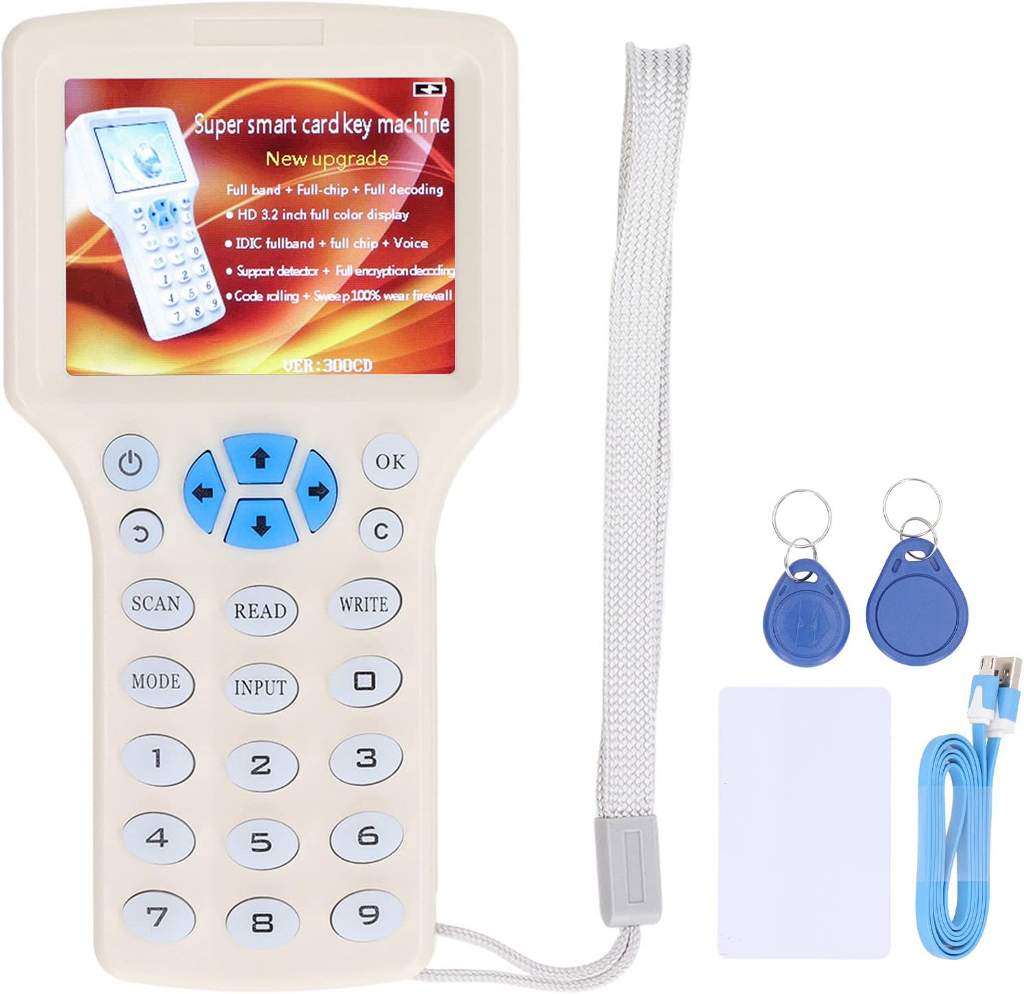 Amazon.com: NFC RFID Card Reader Copier Writer Duplicator, 10 Frequency ...