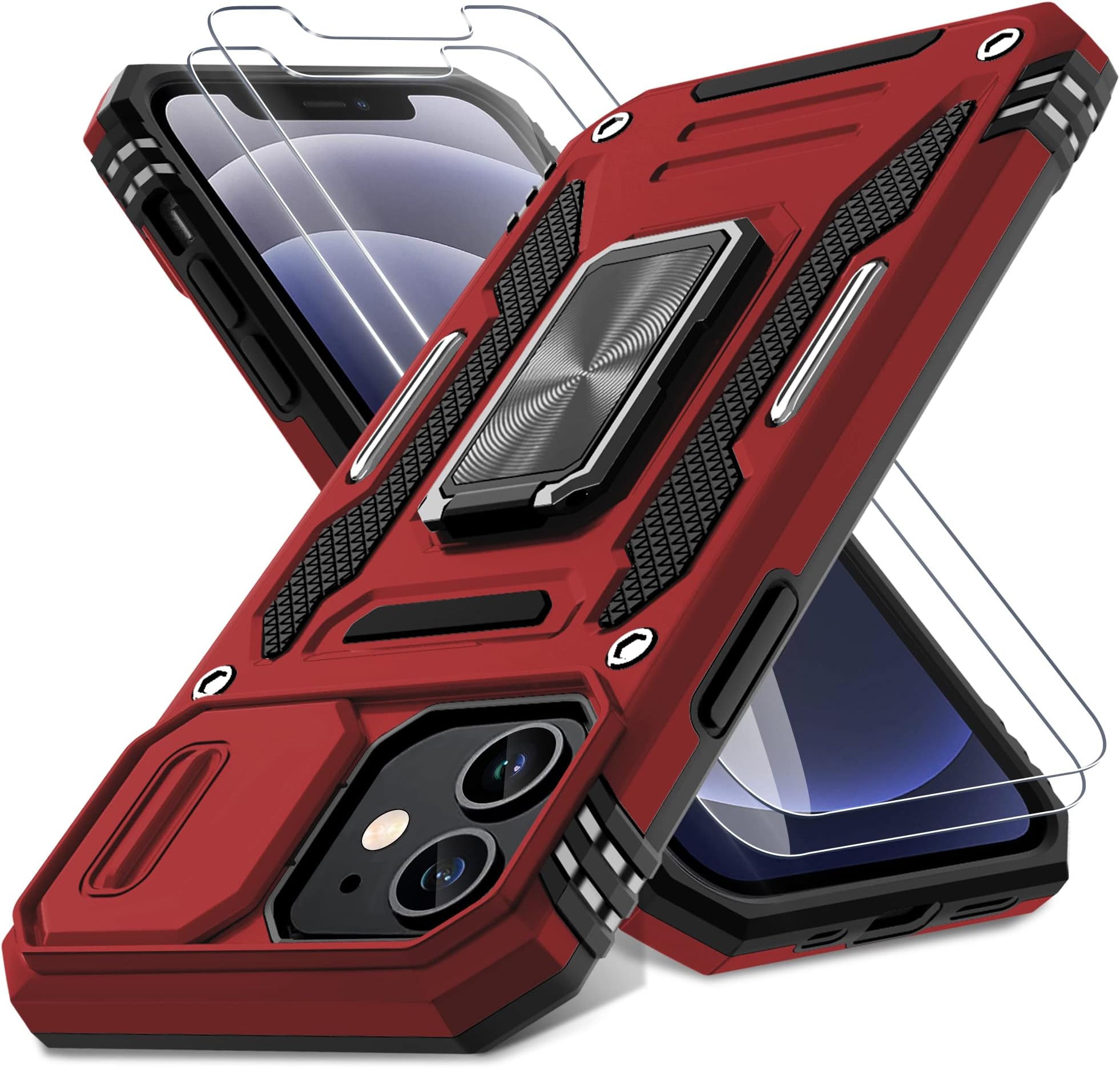 Amazon.com: Yiakeng iPhone 12/12 Pro Case with Screen Protector ...