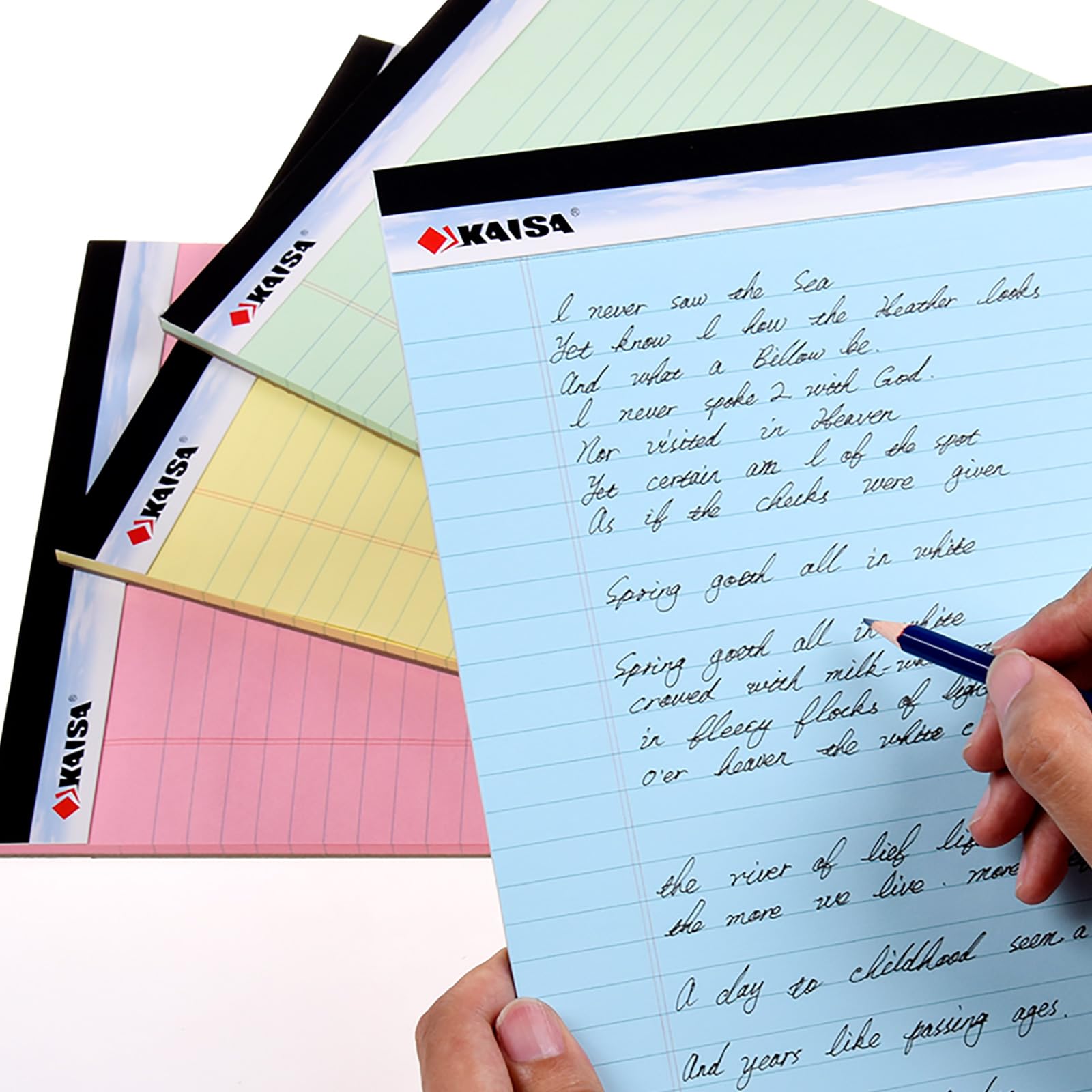 Snapklik.com : KAISA Colored Legal Pad Writing Pads 85x11 Inch, Wide ...