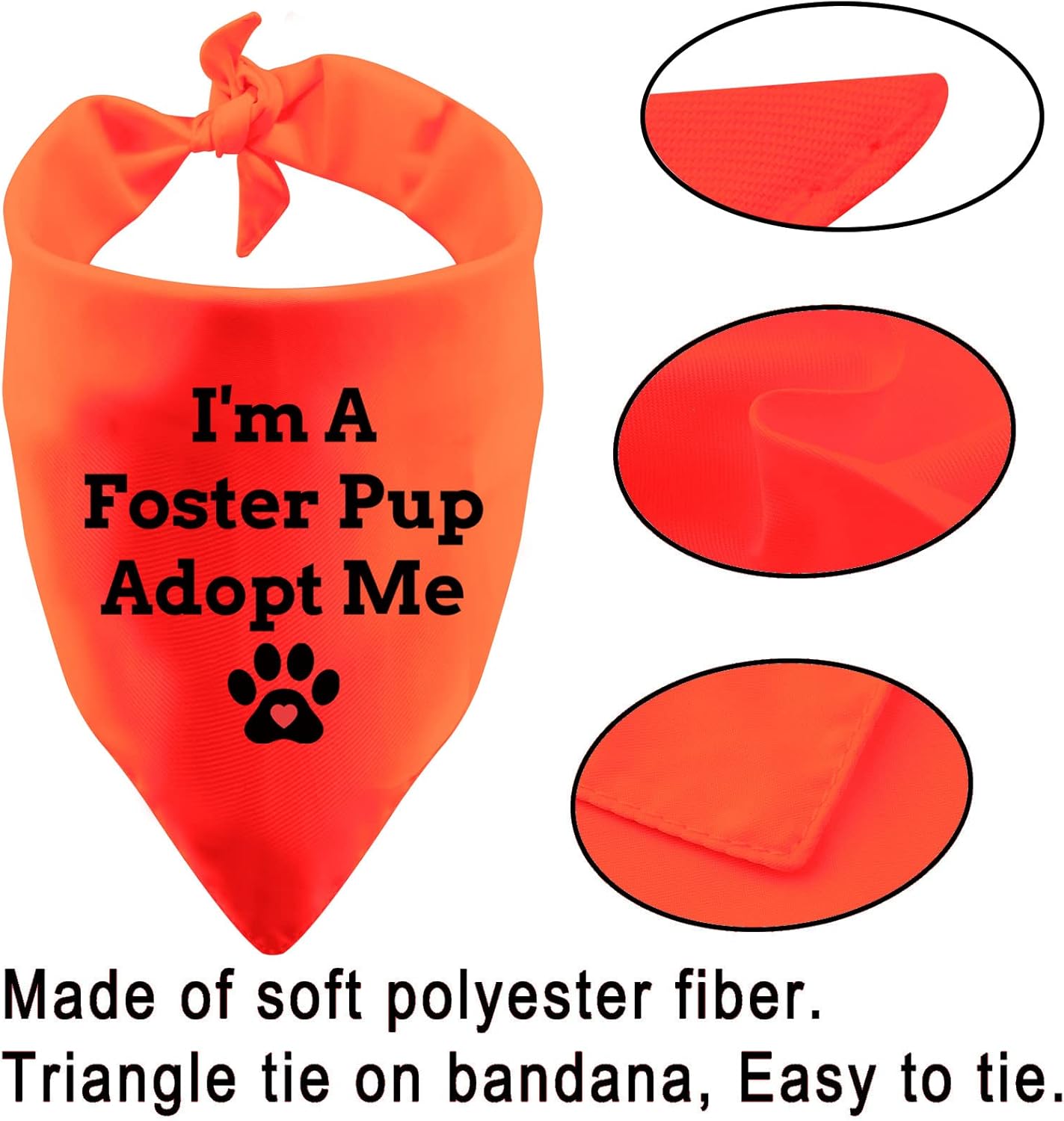 Dog Announcement Bandana Foster Dog Bandana - "Adopt Me I'm A Foster ...