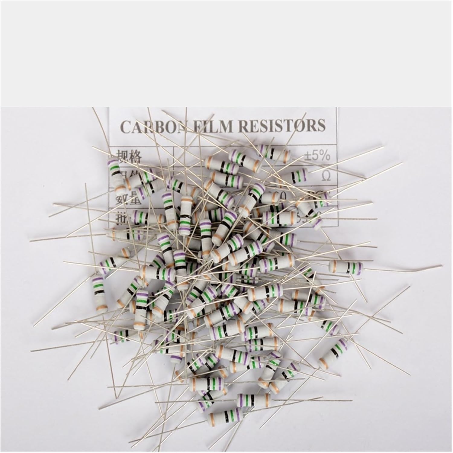 Amazon.co.jp: 20pcs 1W 1R~10M 5% Carbon Film Resistor 1K 1.5K 2.2K 4.7K ...