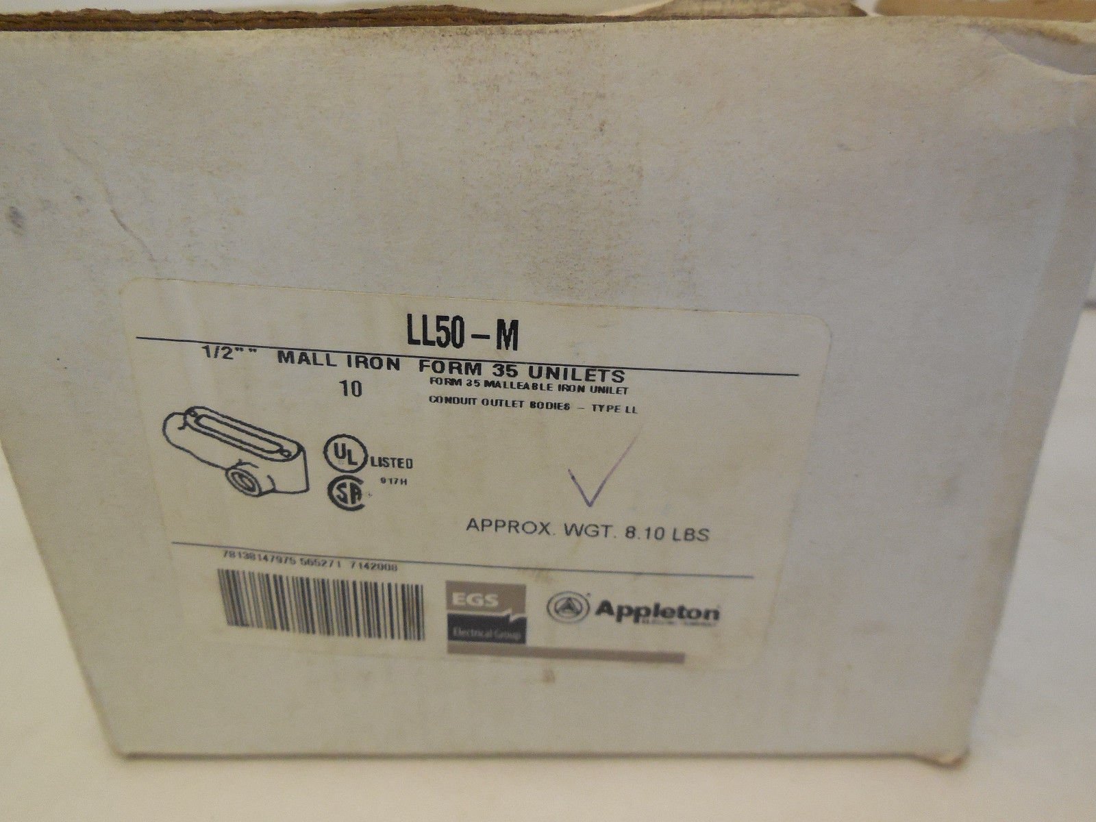 APPLETON LL50M UNILET Form 35 1/2 THR - Amazon.com