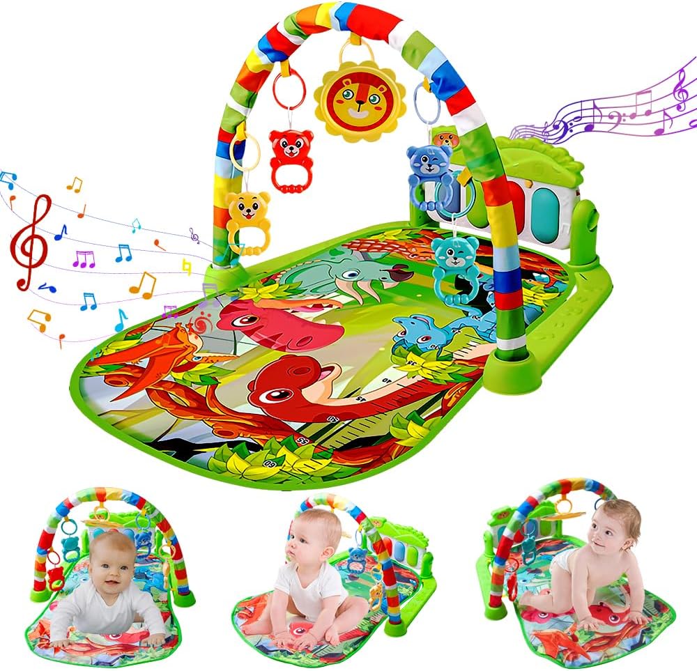 Baby Play Mat, Playmats Floor Gyms Baby Piano Gym with Music and Lights ...
