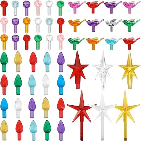 Amazon.com: 186 Pieces Ceramic Christmas Tree Replacement Bulb Set ...
