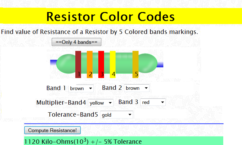 Resistor and Capacitor identification utility - Aplicativo na Amazon ...