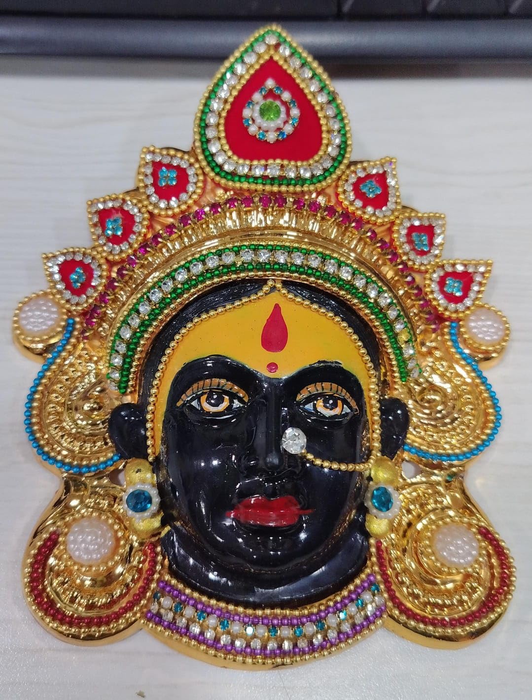 Buy VEDIC VAANI Kolhapur Mahalakshmi Devi Face with Naag/Sarpa ...