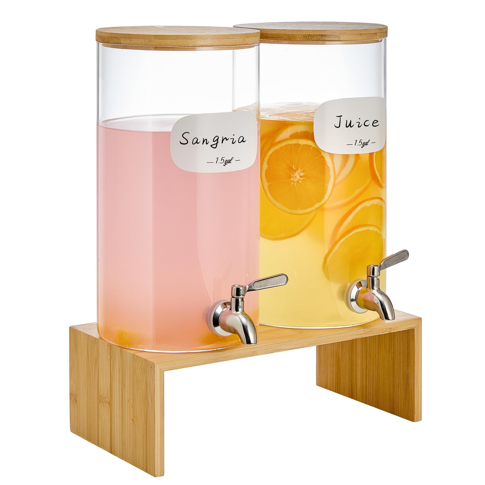 Amazon.com | KitHero Drink Dispenser, 1.5 Gallon Glass Drink Dispensers ...