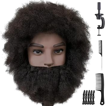 100% Human Hair Male Mannequin Head,Training Head with 100% Human Hair ...